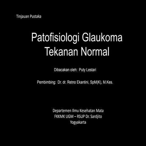 normotension glaucoma | PPTX