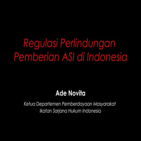 Presentasi Regulasi ASI | PPT
