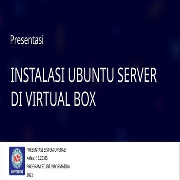 Sistem Operasi Instalasi Virtual box dengan ubuntu | PPTX