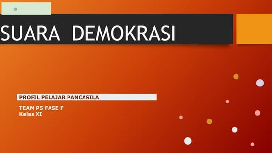 Pelaksanaan P5 dengan Materi Suara Demokrasi FIX.pptx