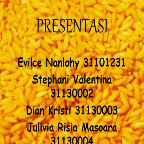 Presentasi teknologi DNA Golden Rice | PPTX