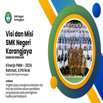 Visi-Misi SMK N Karangjaya sebuah review | PDF