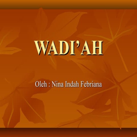 akad wadiah | PPT