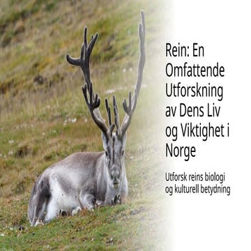 Her kommer en persentasjon om rein, reinsdrift og villrein | PPTX