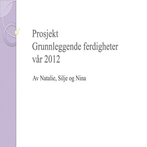 Presentasjon grunnleggende ferdigheter | PPT
