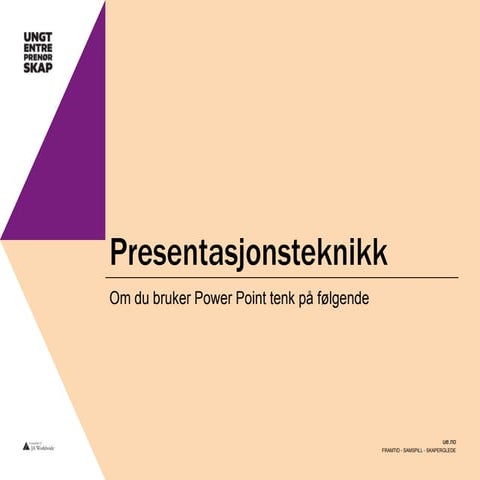 Presentasjonsteknikk | PPTX