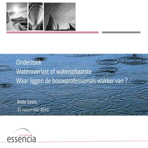 Presentatie wateroverlast of waterschaarste | PPTX