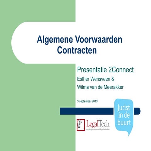 Algemene Voorwaarden en Contracten | PPT
