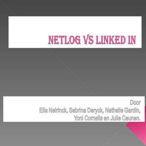 Handleiding Netlog | PPT