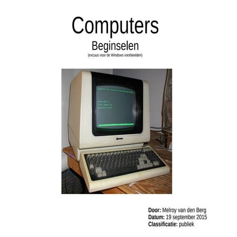 Presentatie over computers voor beginners | PDF