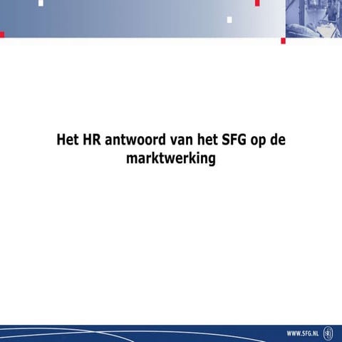 19 januari 2010- SFG- Hans van Veldhuizen, SFG | PPT | Business and Finance
