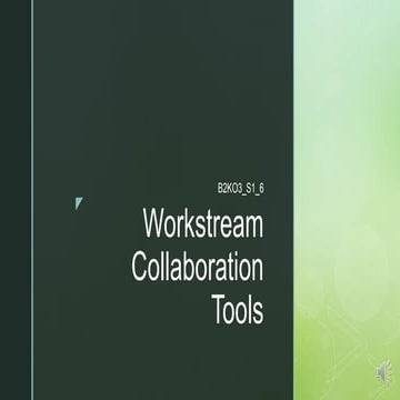 Workstream collaboration tools | PPT
