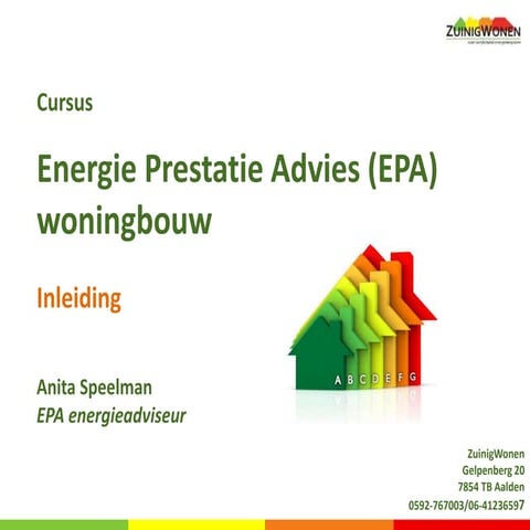 Drenthe College: Energieprestatie Advies | PPTX