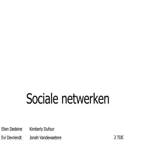 Presentatie sociale netwerken | PPT
