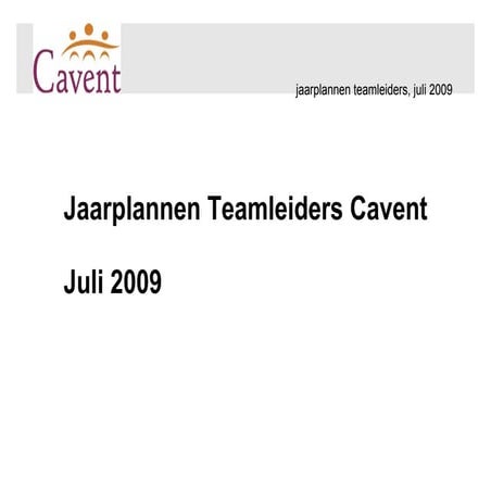 Presentatie Jaarplannen | PPT