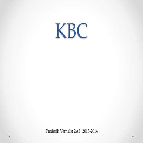Presentatie kbc | PPTX