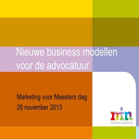 Presentatie 8 nieuwe business modellen voor de advocatuur | PDF