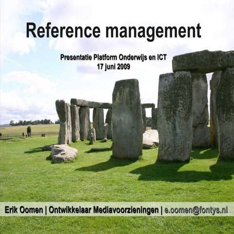 Presentatie Reference Management | PPT