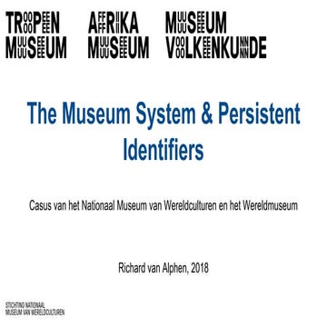 Richard van Alphen - The museum system & persistent identifiers | PDF