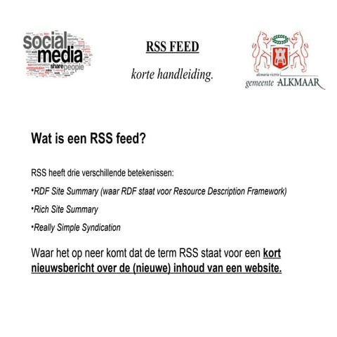 Presentatie rss | PPT | Technology & Computing