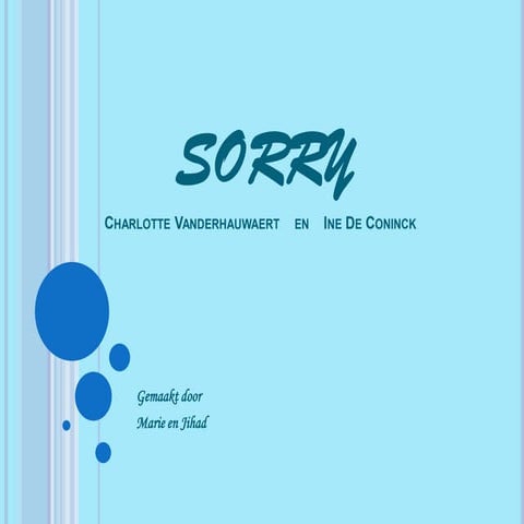 Presentatie sorry | PPT