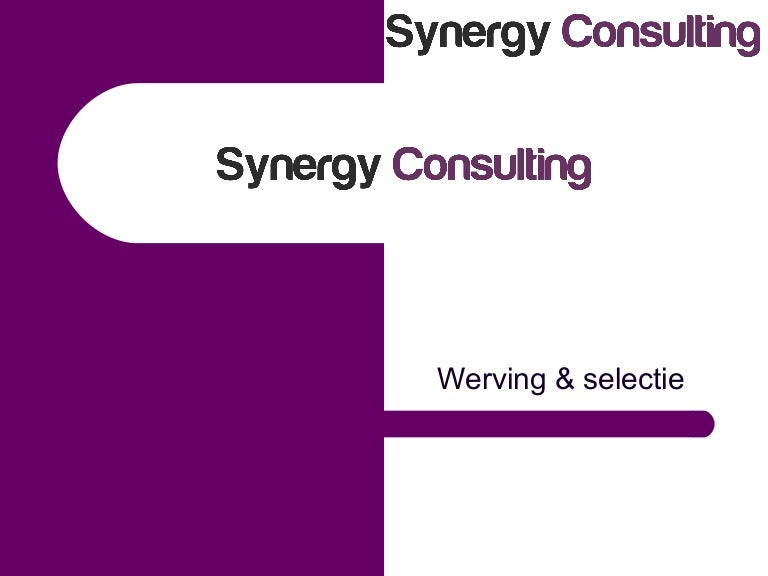 Presentatie Synergy Consulting
