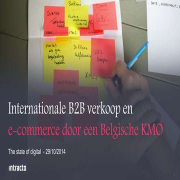 Internationale B2B en E-commerce door een Belgische KMO – Tim Elsen | PPTX