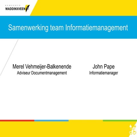 Themabijeenkomst Digitale Archieven samenwerking binnen team informatiemanagement | PPT