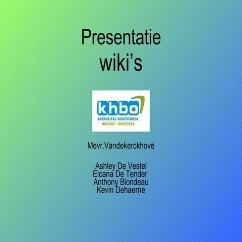 Presentatie wikipedia | PPT