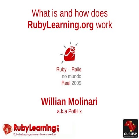 What is and how does work RubyLearning.org