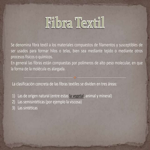 Fibra Textil | PPTX