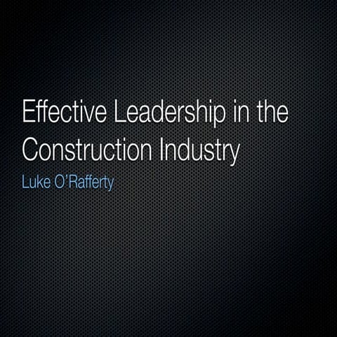 Effective Leadership in the Construction Industry | ZIP