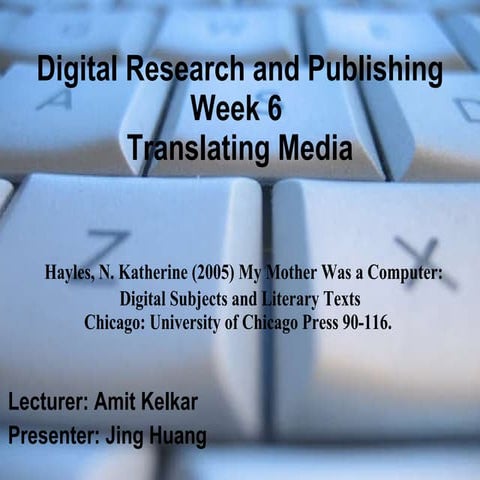 week6 translating media | PPT