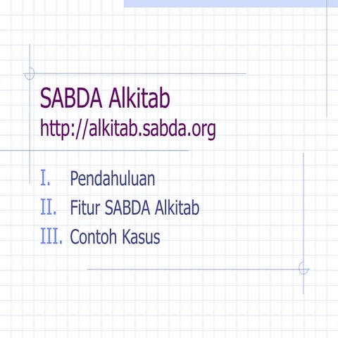 Roadshow SABDA Alkitab | PPT