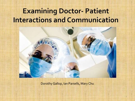 Doctor – patient communication | PPT