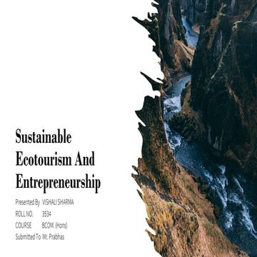 sustainable ecotourism | PDF