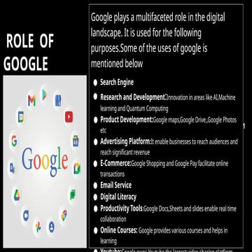 Presentation-1 google and it's role intro | PPT
