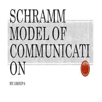 Osgood-Schramm model of communication | PPTX