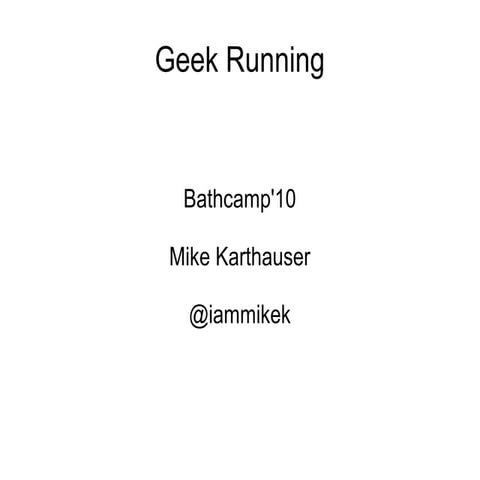 Geek Running | PPT