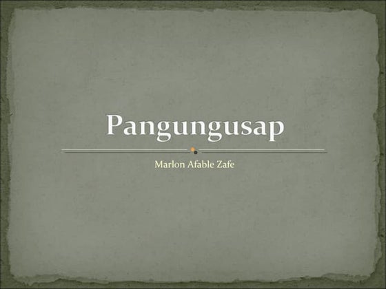 Mga pananda | PPT