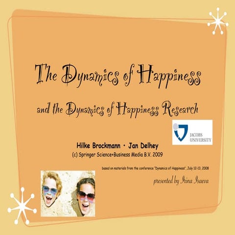 the Dynamics of Happiness research | KEY