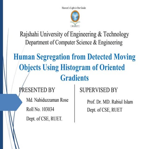 My thesis defence. Department of CSE, RUET | PPT