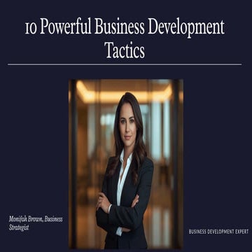 10 Powerful Business Development Tactics to Boost Revenue Fast | PDF