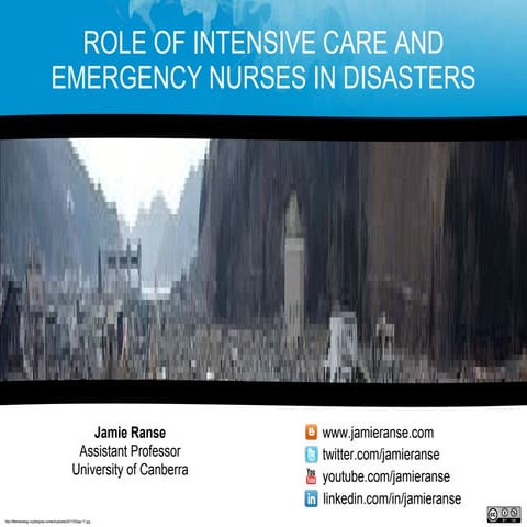Role of intensive care and emergency nurses in disasters | PPT