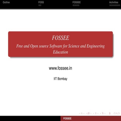 FOSSEE | PDF