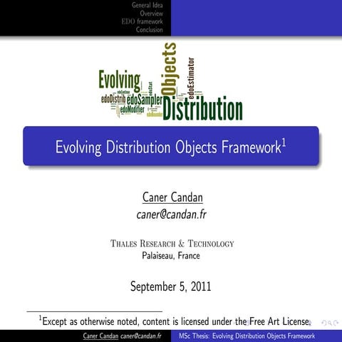 Presentation of the Evolving Distribution Objects Framework | PPT