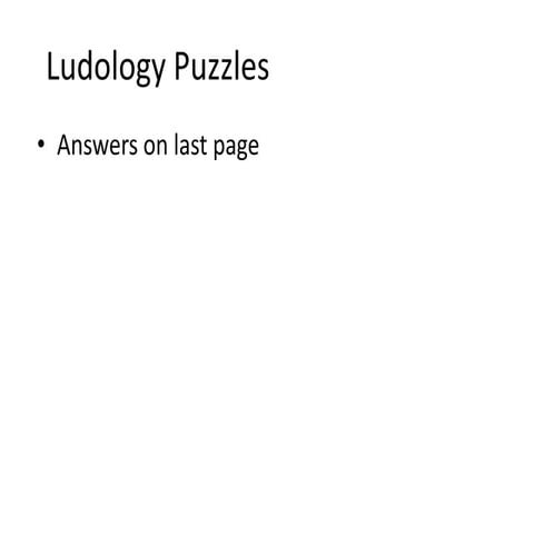 ludology puzzles | PPTX