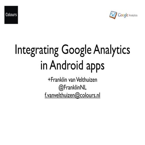 Integrating Google Analytics in Android apps | KEY