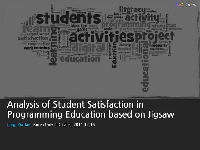 Programming Education Based On Jigsaw Ppt