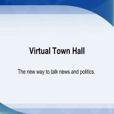 Virtual Town Hall - design presentation | PPTX